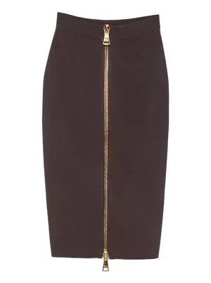 ELISABETTA FRANCHI Elisabetta Franchi Pencil Midi Skirt With Two-Way Zip
