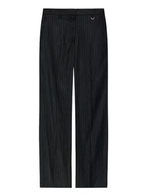 Isabel Marant Étoile Noanda Pinstriped Trousers - Black