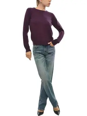 Malo Crew Neck Long Sleeve Sweater - Purple