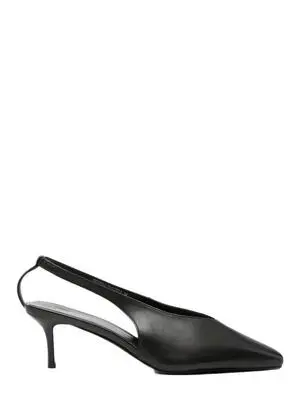 SERGIO MORETTI FIRENZE Pointed-toe Slingback Pumps - Black