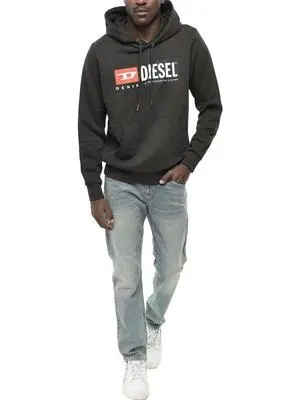 DIESEL® Logo Print Hoodie - Black
