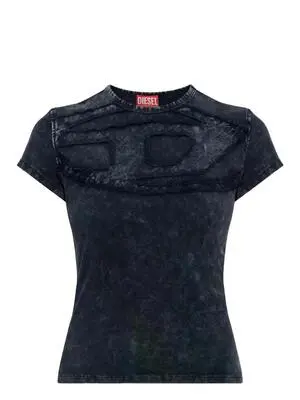 DIESEL® Diesel Logo Patch T-Shirt Blue