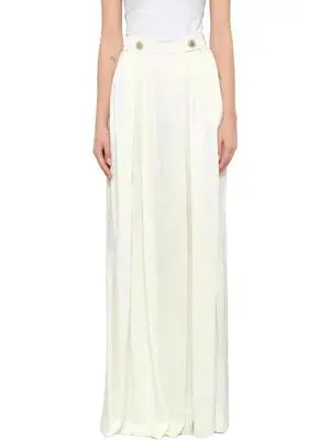 LANVIN Button-detail Pleated Wide-leg Trousers - Neutrals