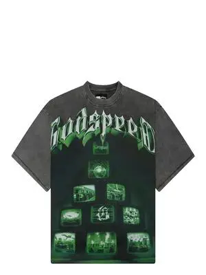 GODSPEED Logo-print Graphic-print T-shirt - Grey