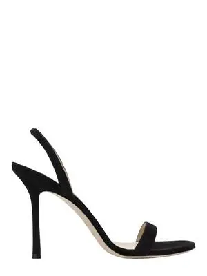 JIMMY CHOO Suede Slingback Sandals - Black