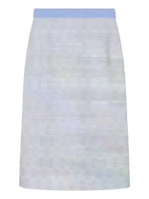 Tory Burch Monogram Knit Pencil Skirt - Blue
