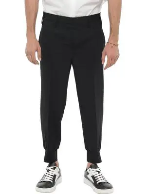 Neil Barrett Pressed-crease Trousers - Black