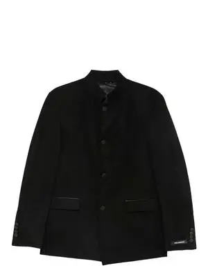 Karl Lagerfeld Mandarin-collar Single-breasted Jacket - Black