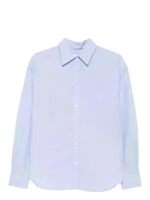 Closed Chest Pocket Button-down Shirt - Blue