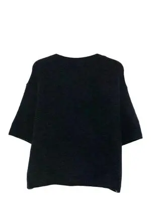 Closed Short-sleeve Crew-neck Sweater - Blue