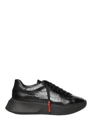GIULIANO GALIANO Nemesis Crocodile-effect Sneakers - Black
