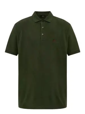 Etro Embroidered-logo Polo Shirt - Green