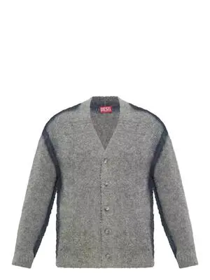 DIESEL® K-remo Brushed-knit Cardigan - Grey