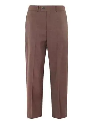 Erika Cavallini Tailored Trousers With Pressed Crease - Brown
