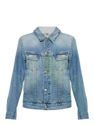 MAISON MARGIELA Faded-effect Panelled Denim Jacket - Blue