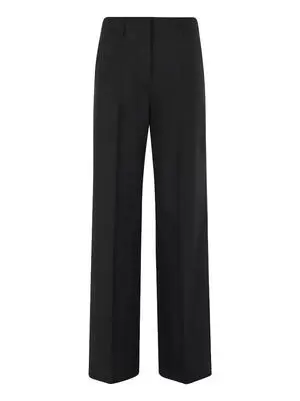 Erika Cavallini High-waisted Pressed-crease Trousers - Black