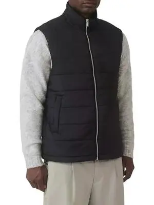 MAUVAIS Quilted Zip-fastening Gilet - Black
