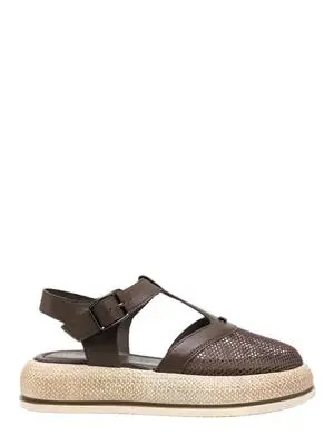 SERGIO MORETTI FIRENZE Sergio Moretti Firenze Mesh Panelled Platform Sandals