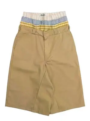 AWGE Stacked Waistband Bermuda Shorts - Neutrals