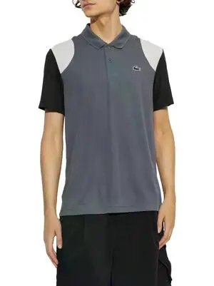 Lacoste Logo-patch Polo Shirt - Grey