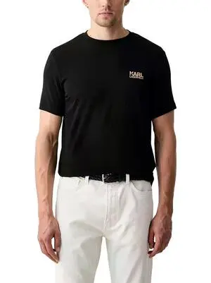Karl Lagerfeld Logo-print Crew-neck T-shirt - Black