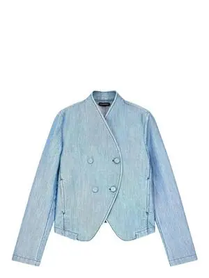 Emporio Armani Double-breasted Blazer - Blue
