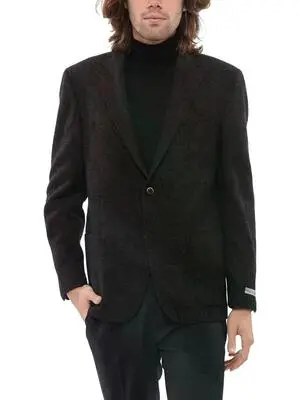 Corneliani Glen Plaid Single-breasted Blazer - Brown