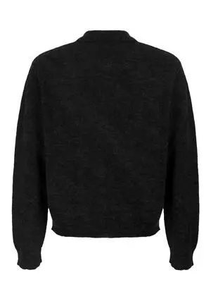 Our Legacy Evening Polo Brushed-knit Cardigan - Black