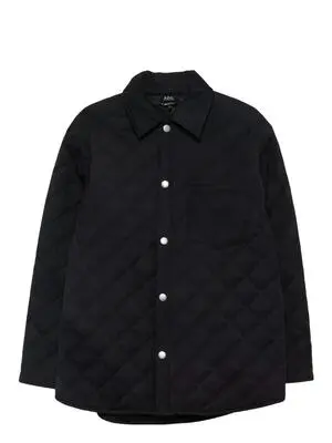 A.p.c. Quilted Press-stud Jacket - Blue