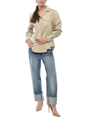 INES DE LA FRESSANGE PARIS Inès De La Fressange Beige Chest-Pocket Shirt
