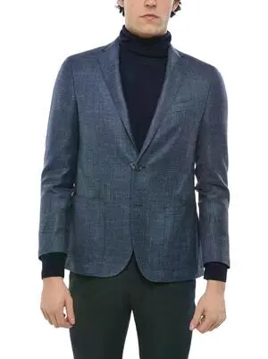 Corneliani Single-breasted Patch-pocket Blazer - Blue