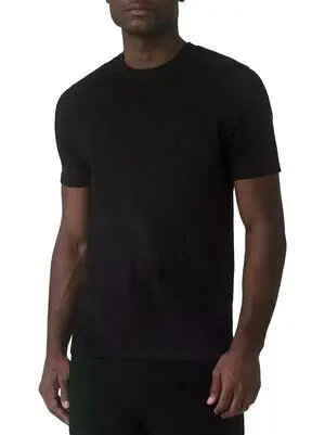 MAUVAIS Cable-knit Textured T-shirt - Black