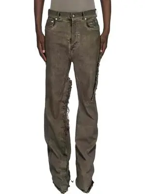 Rick Owens Bolan Frayed Jeans - Brown