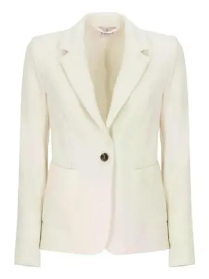 EMME Waffle-effect Single-breasted Blazer - Neutrals