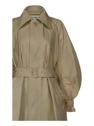 Issey Miyake Akimbo Belted Balloon-sleeve Coat - Neutrals