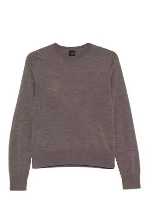 Pinko Crew Neck Long Sleeve Wool Sweater - Grey