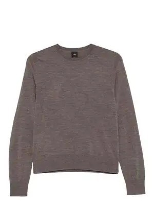 Pinko Crew Neck Long Sleeve Wool Sweater - Grey