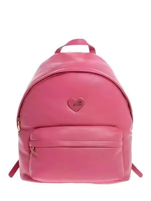 Moschino Heart-plaque Backpack - Pink