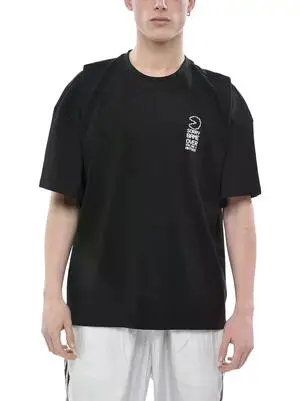 W/STUDIO X Pac-man X Antonia Printed Cotton T-shirt - Black