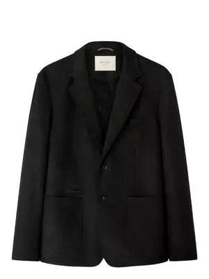 RETORI Single-breasted Padded Blazer - Grey