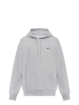 Lacoste Logo Patch Hoodie - Grey