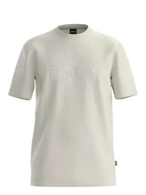 BOSS Logo-print Cotton T-shirt - Neutrals