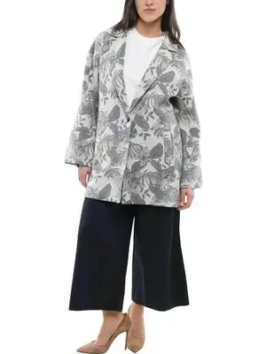 Woolrich Floral Jacquard Coat - Grey