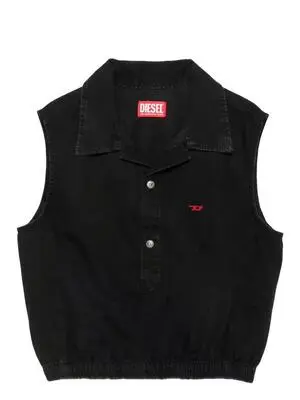 DIESEL® De-drey Cropped Sleeveless Top - Black