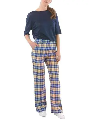 Woolrich Tartan-check Straight Trousers - Blue