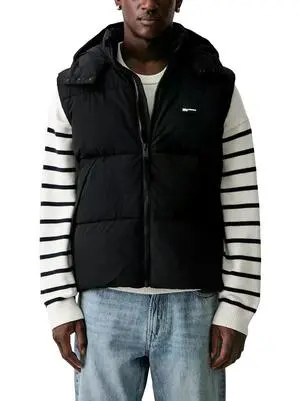 Karl Lagerfeld Hooded Quilted Gilet - Black
