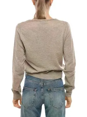 Malo Crew Neck Long Sleeve Sweater - Neutrals