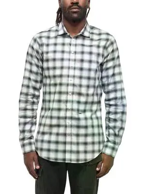 Dsquared2 Blurred Check French Collar Shirt - Green