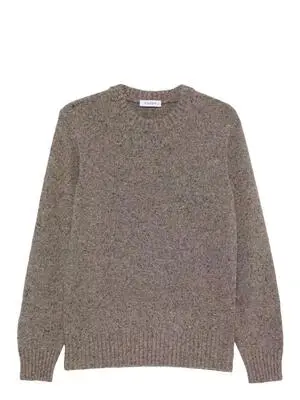 KANGRA Flecked Crew-neck Sweater - Brown