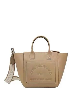 Karl Lagerfeld Perforated Logo-strap Tote Bag - Neutrals